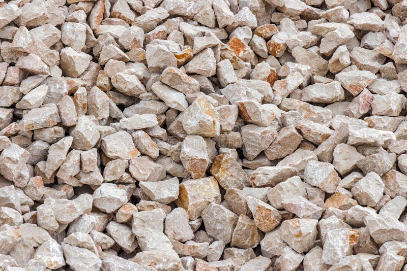 Pile of Crushed Limestone Aggregate Stock Image - Image of rough ...