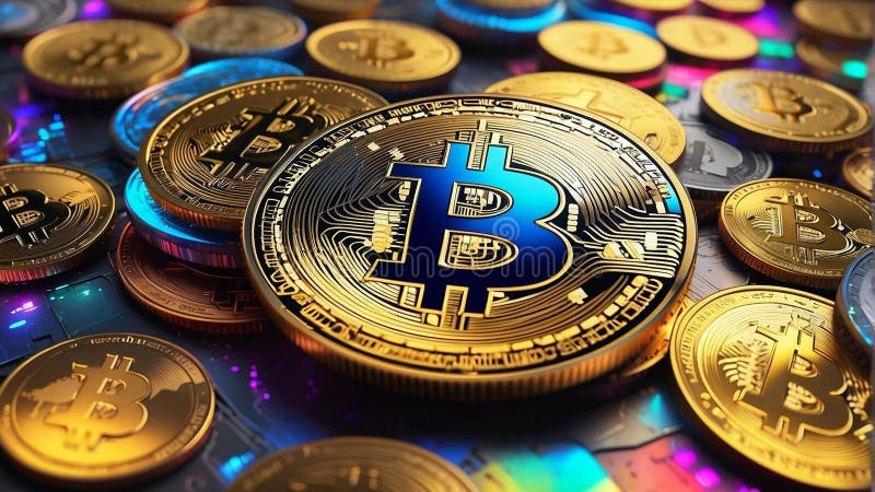 A Pile of Crypt Coins is Shown in this Image Illustration Stock ...