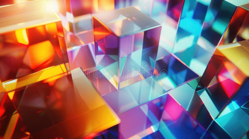 A Pile of Cubes Stacked on Top of Each Other, Geometric Shapes Stock ...