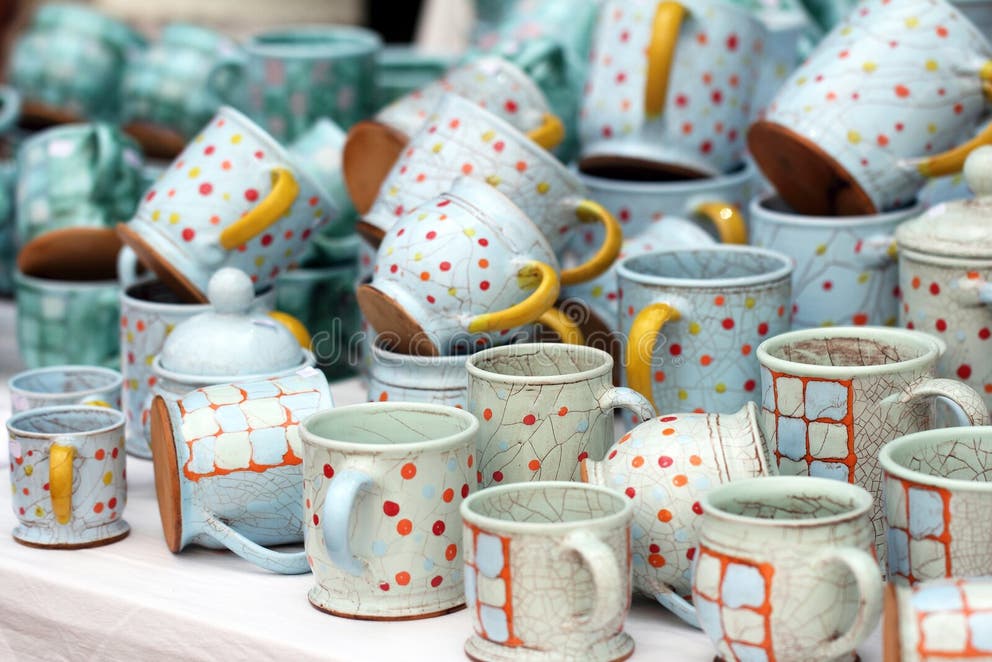 Pile of cups stock image. Image of china, glass, cafe - 37669797