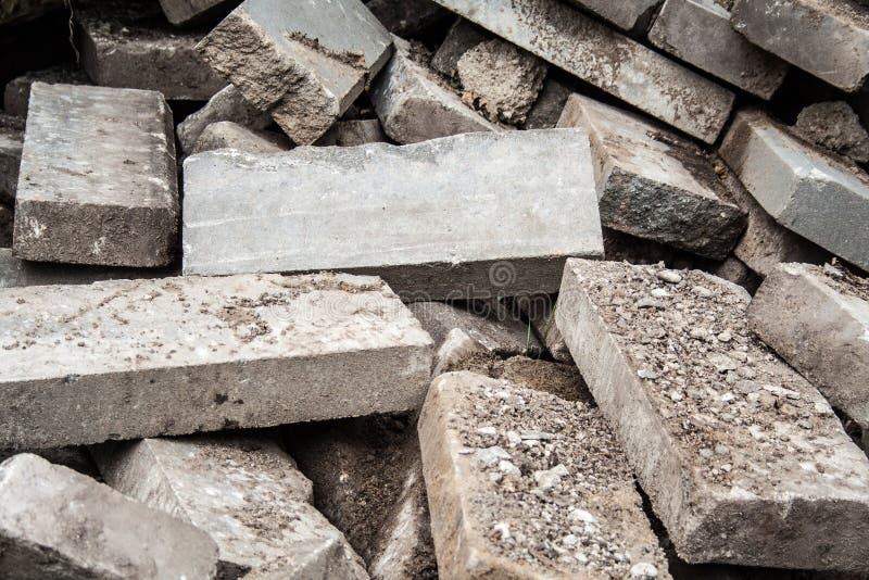 Pile of Curb Bricks. Background, Texture Stock Image - Image of bricks ...