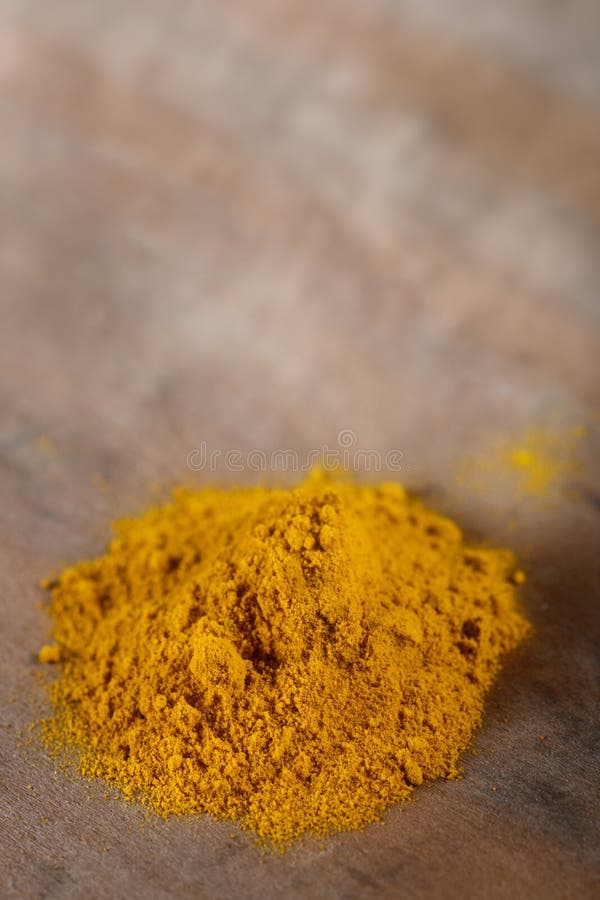 Pile of Curry Powder on Old Wooden Background Stock Photo - Image of ...