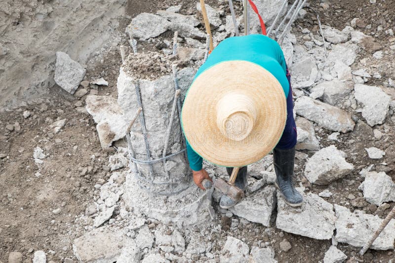 Pile cut-off stock image. Image of demolish, equipment - 47190489