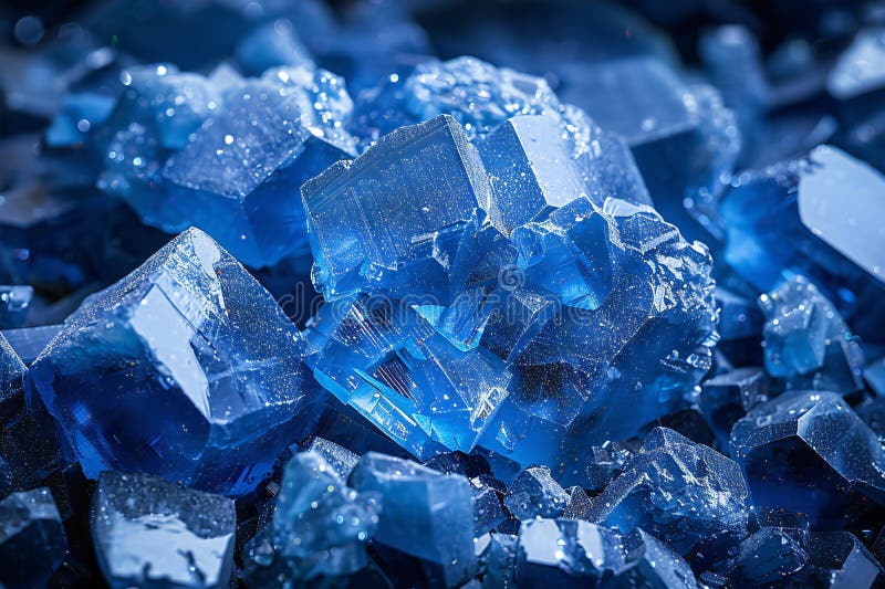 A Pile of Cyan Blue Glass Chunks, in the Shape and Size To Make Large ...