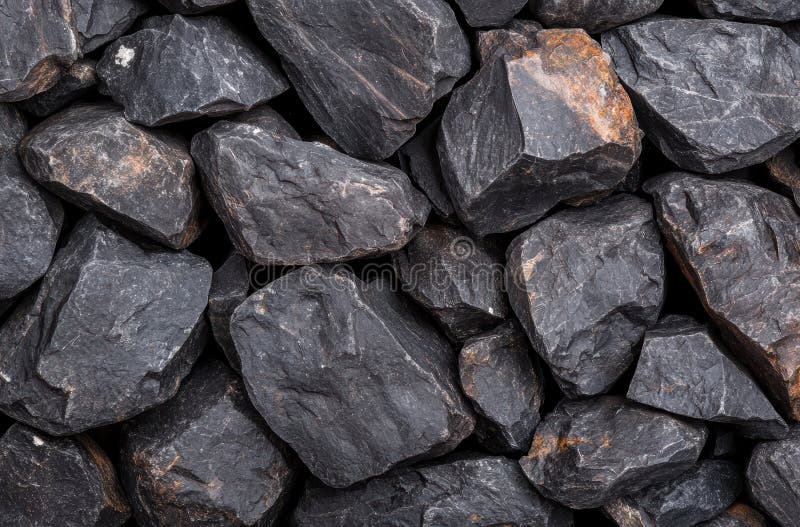 Pile of Dark Gray and Black Rocks Stock Illustration - Illustration of ...