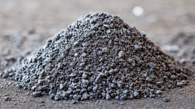 A Pile of Dark Gray Granular Material Stock Illustration - Illustration ...
