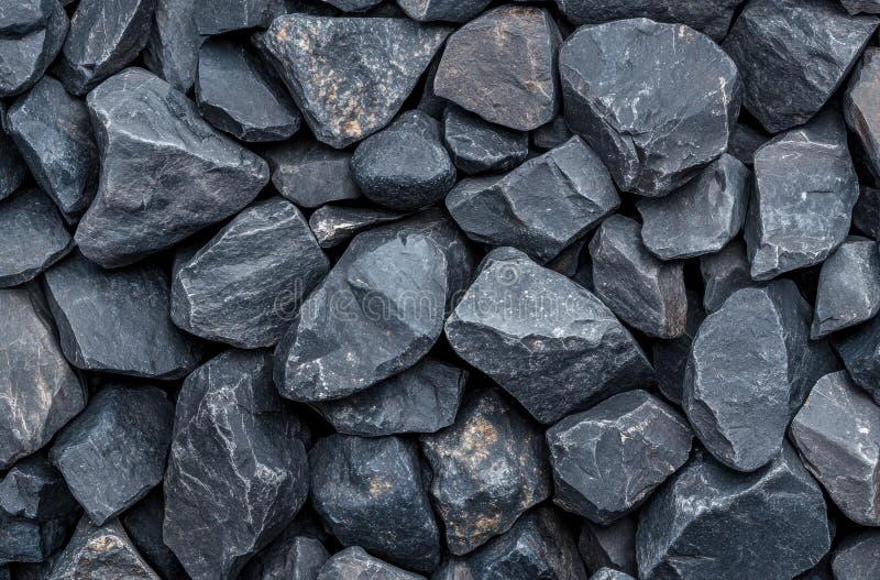 Pile of Dark Gray Slate Rocks Stock Illustration - Illustration of ...