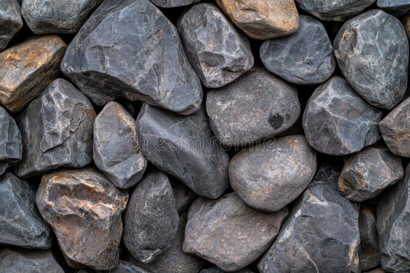 Pile of Dark Grey Rocks and Stones Stock Illustration - Illustration of ...