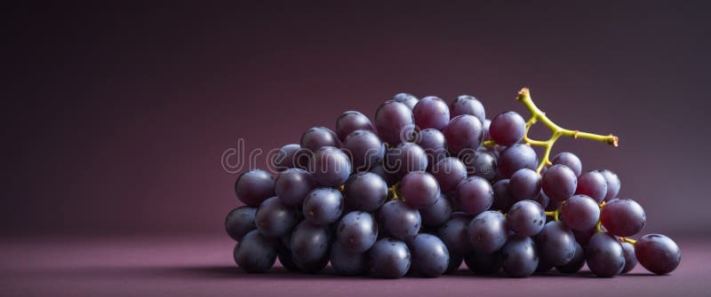 A Pile of Dark Purple Grapes on a Matching Background Stock Photo ...