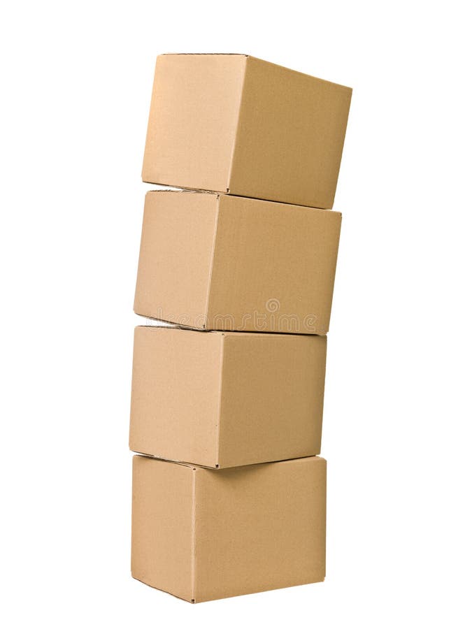 Pile de cartons photo stock. Image du blanc, réutilisation - 15562668