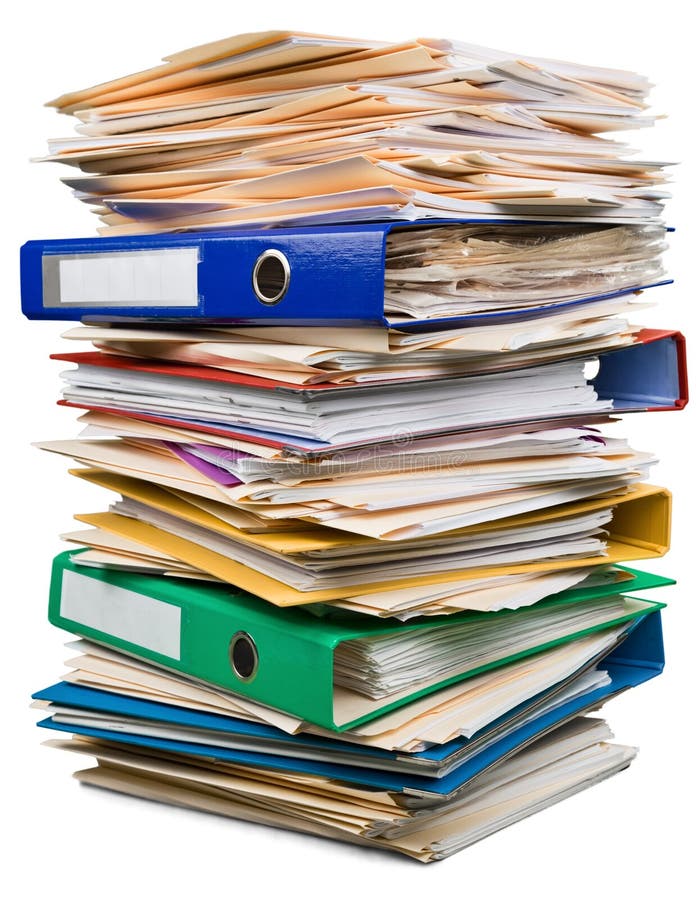 Pile De Documents/de Dossiers Image stock - Image du travail, pile ...