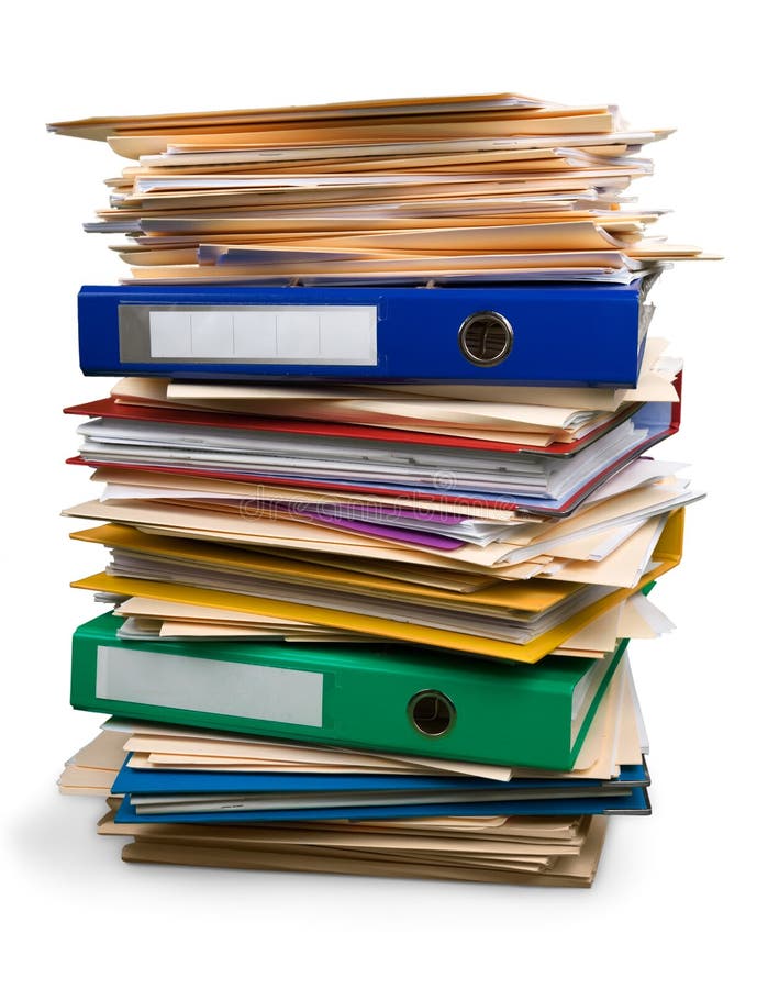Pile De Documents/de Dossiers Image stock - Image du travail, pile ...