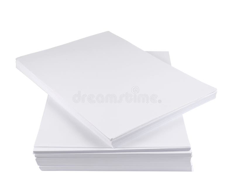 Pile De Feuille De Livre Blanc De La Taille A4 Image stock - Image of ...