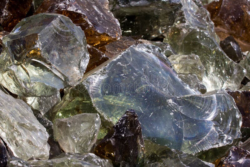 A Pile of Decorative Pieces of Glass. Stock Image - Image of stone ...