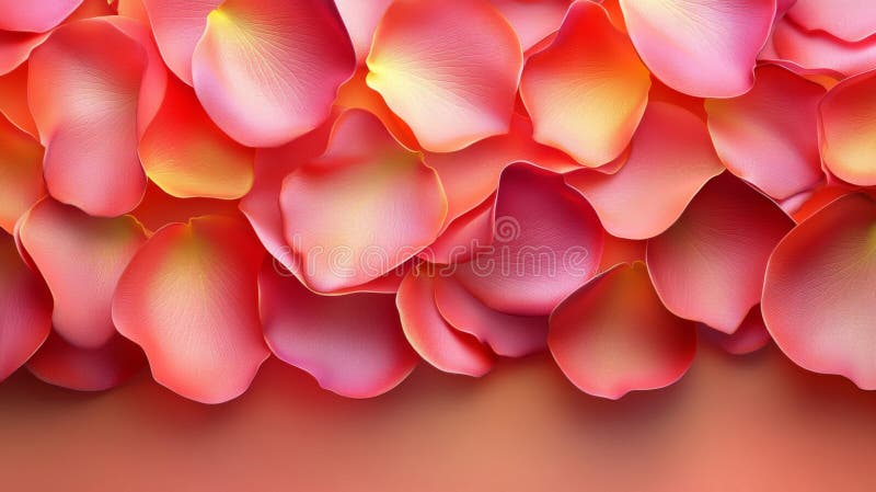 Pile of Delicate Pink Rose Petals with Subtle Gradient Background Warm ...