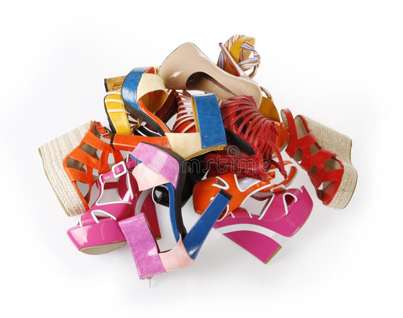 Paire De Chaussures Avec Des Lacets Au Coeur Photo stock - Image du ...