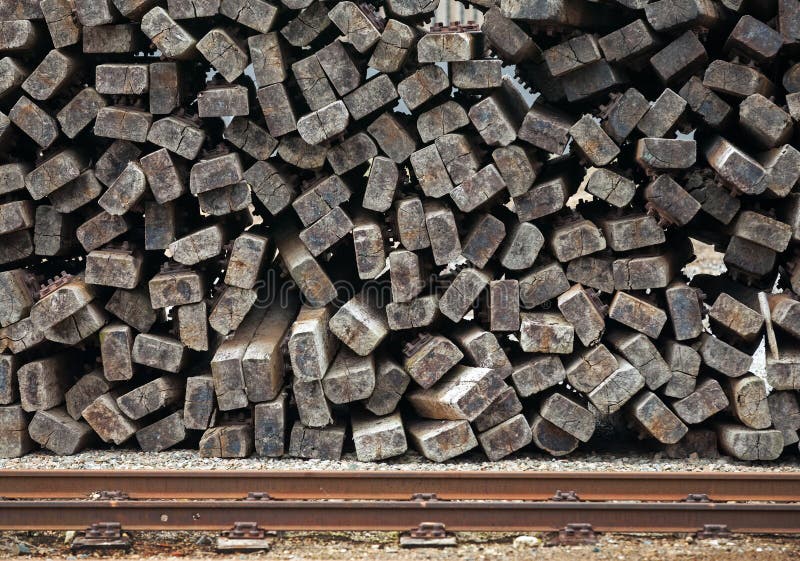 Texture Des Voies De Chemin De Fer Sur Le Gravier Photo stock - Image ...