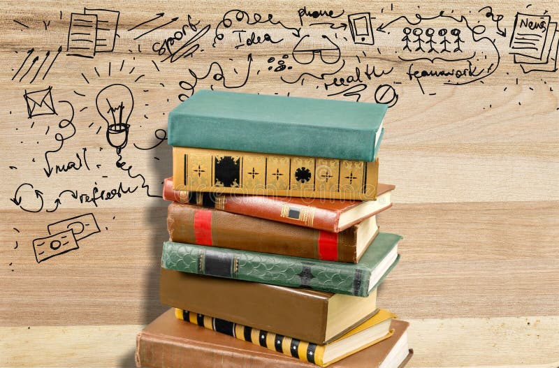 Pile des livres photo stock. Image du livres, littérature - 115259986