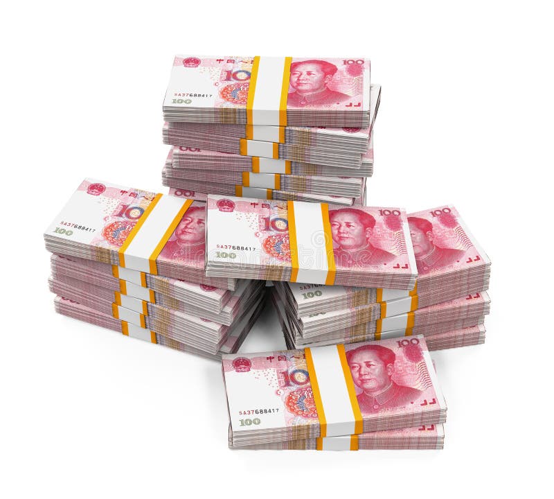 Pile Di Cinese Yuan Banknotes Fotografia Stock - Immagine di asiatico ...