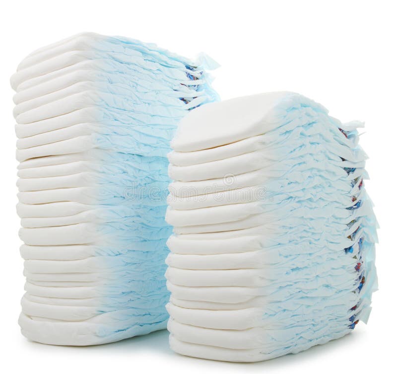 Baby with pile of diaper stock photo. Image of protection - 15641988