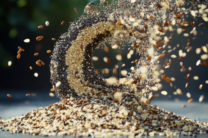 A Pile of Different Colored Grains of Rice is Scattered Across a Table ...