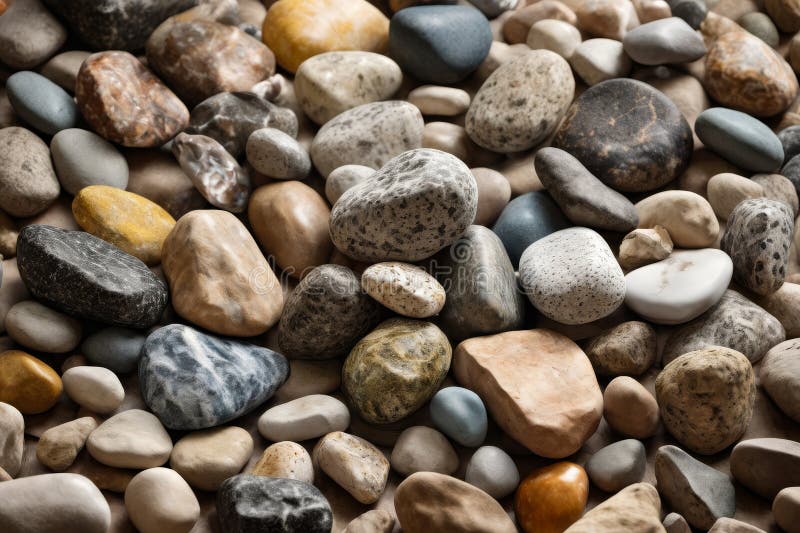 Pile of Different Colored Rocks and Stones. Generative AI Stock Image ...
