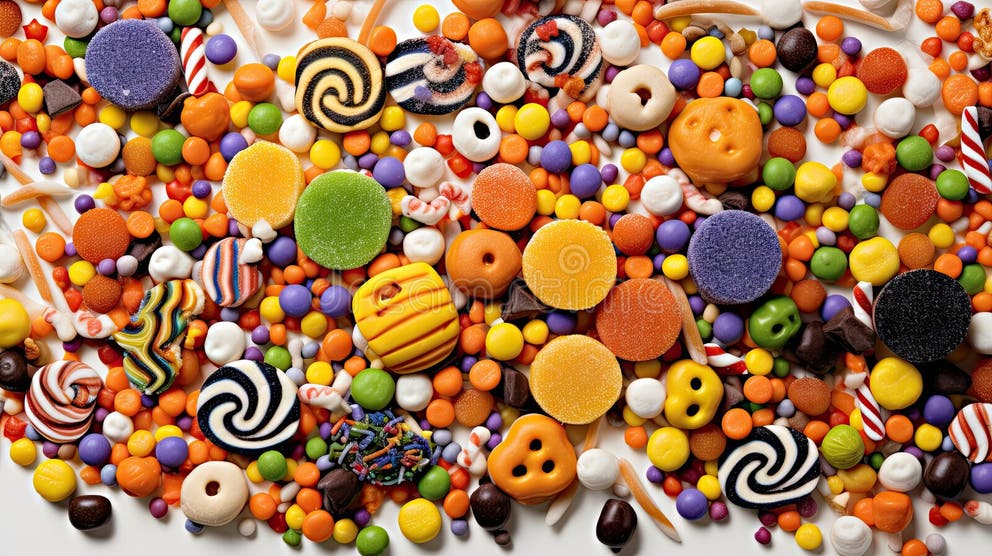 A Pile of Different Types of Candy and Sprinkles Stock Photo - Image of ...