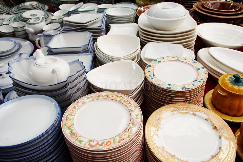 Broken Porcelain Plates stock photo. Image of dinner - 144943024
