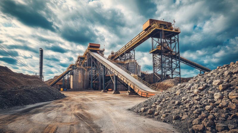 Pile of Dirt with Conveyor Belt Stock Image - Image of horticulture ...