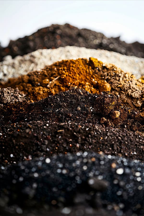 A Pile of Dirt with Different Colors Stock Photo - Image of polka ...