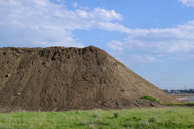 Pile of Dirt Excavated for a New Construction Development Stock Image ...