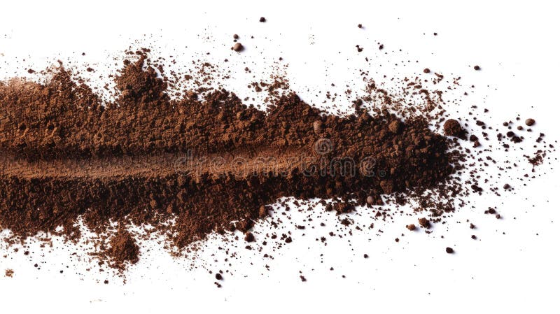 A Pile of Dirt Sits on a White Surface, Providing a Simple yet ...