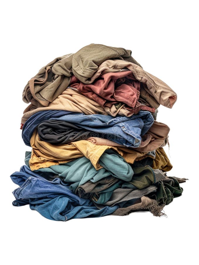 Pile of Dirty Clothes Isolated on Transparent Stock Illustration ...