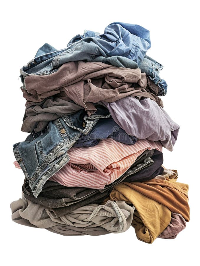 Pile of Dirty Clothes Isolated on Transparent Stock Illustration ...