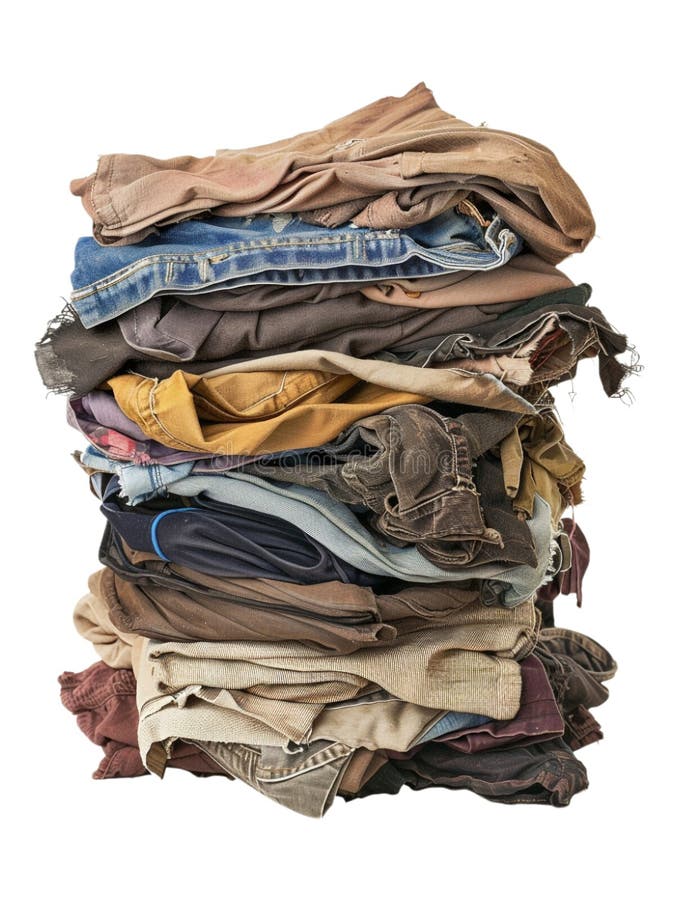 Pile of Dirty Clothes Isolated on Transparent Stock Illustration ...