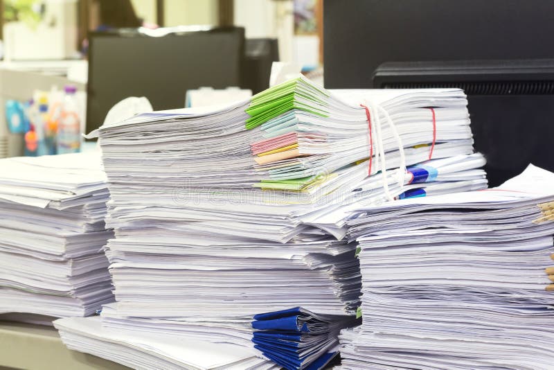 Pile of document stock photo. Image of person, beautiful - 9007042