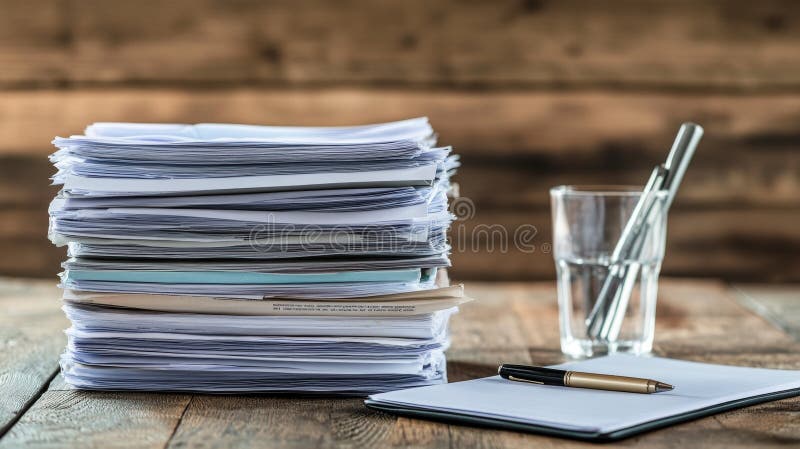 Pile of Documents As a Visual Metaphor for Paperwork Stress Stock ...