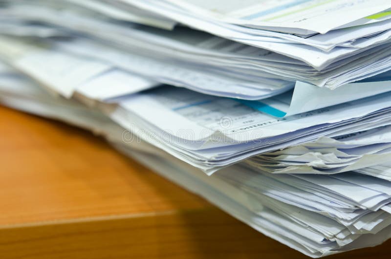 Pile of documents stock image. Image of stack, management - 68820449
