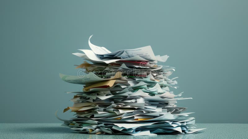 A Pile of Documents with One More Sheet Added on Top, Representing ...