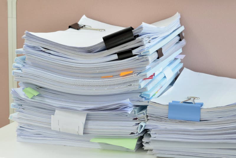 Pile of Documents stock photo. Image of knowledge, data - 65273436