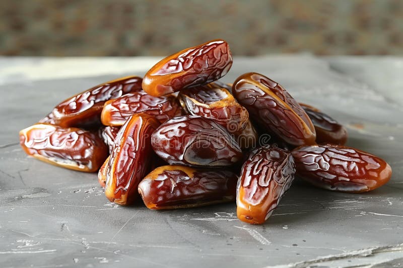 A Pile of Dried Dates Sitting on a Gray Surface, High Quality, High ...