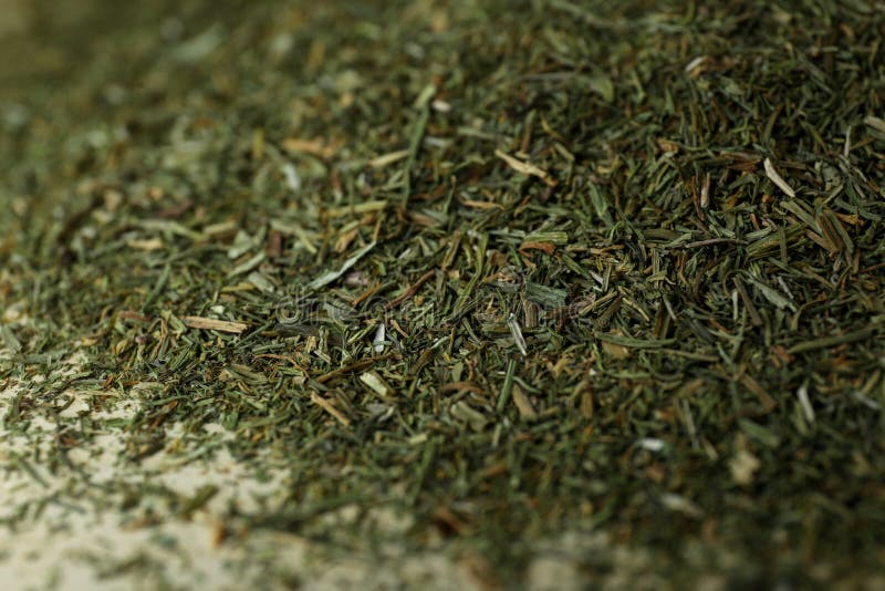 Pile of Dried Dill on Table, Closeup Stock Image - Image of background ...