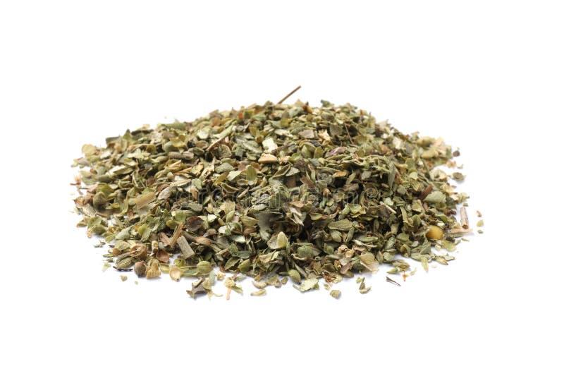 Pile of Dried Oregano Isolated on White Stock Photo - Image of ...