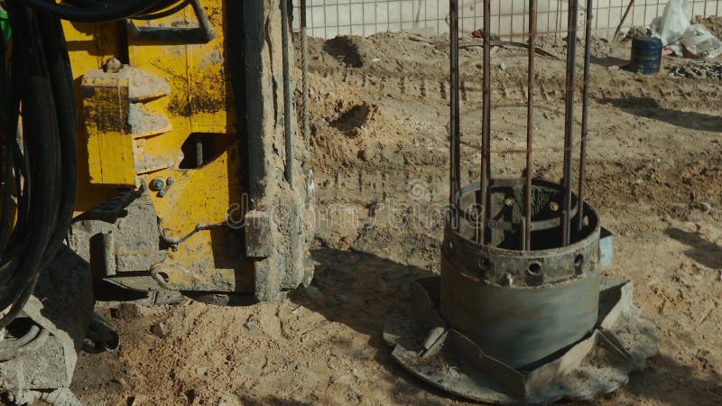 Pile Driver Heavy Machinery for Concrete Pouring at Constructions Stock ...