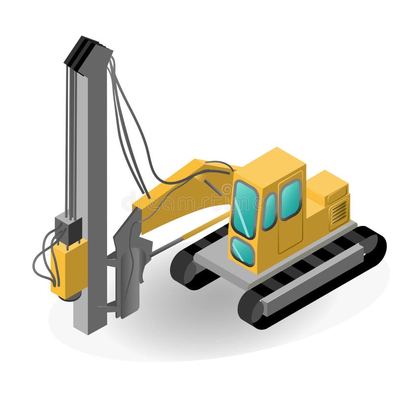 Pile driver stock vector. Illustration of technology - 37887677