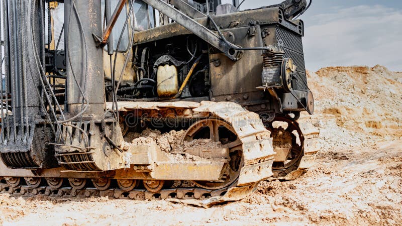 Pile Driving Machine. Diesel Hammer Pile Driving Machine Working on ...