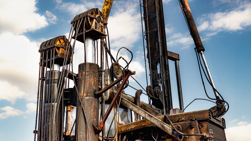 Pile Driving Machine. Diesel Hammer Pile Driving Machine Working on ...