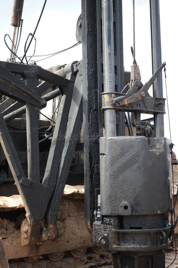 Pile Driving Machine. Diesel Hammer Pile Driving Machine Working on ...