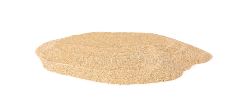 Pile of Dry Beach Sand Isolated on White Stock Image - Image of golden ...