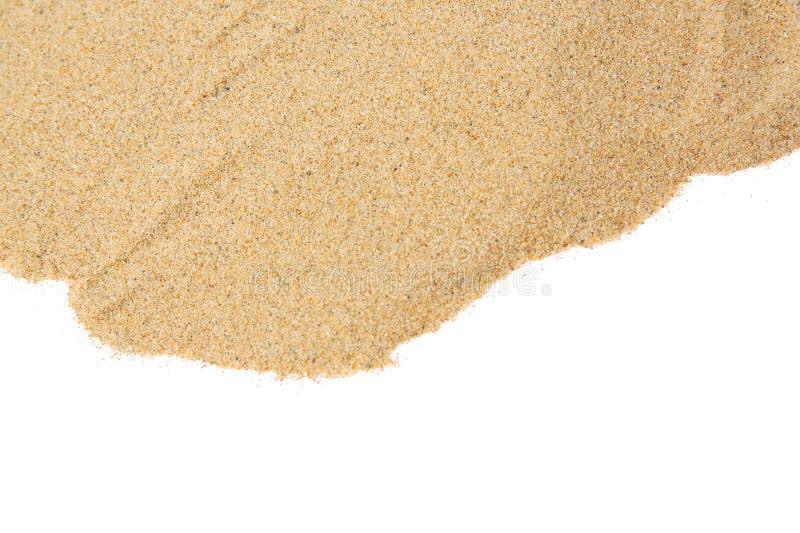 Pile of Dry Beach Sand Isolated on White, Top View Stock Photo - Image ...